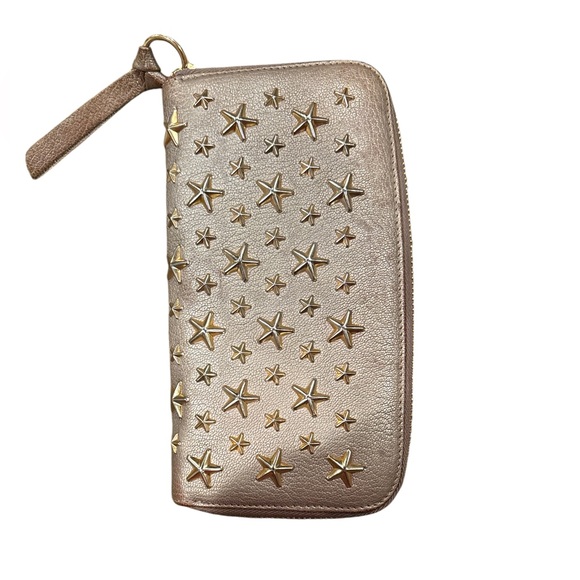 Jimmy Choo | Bags | Authentic Silver Jimmy Choo Star Studded Bifold ...